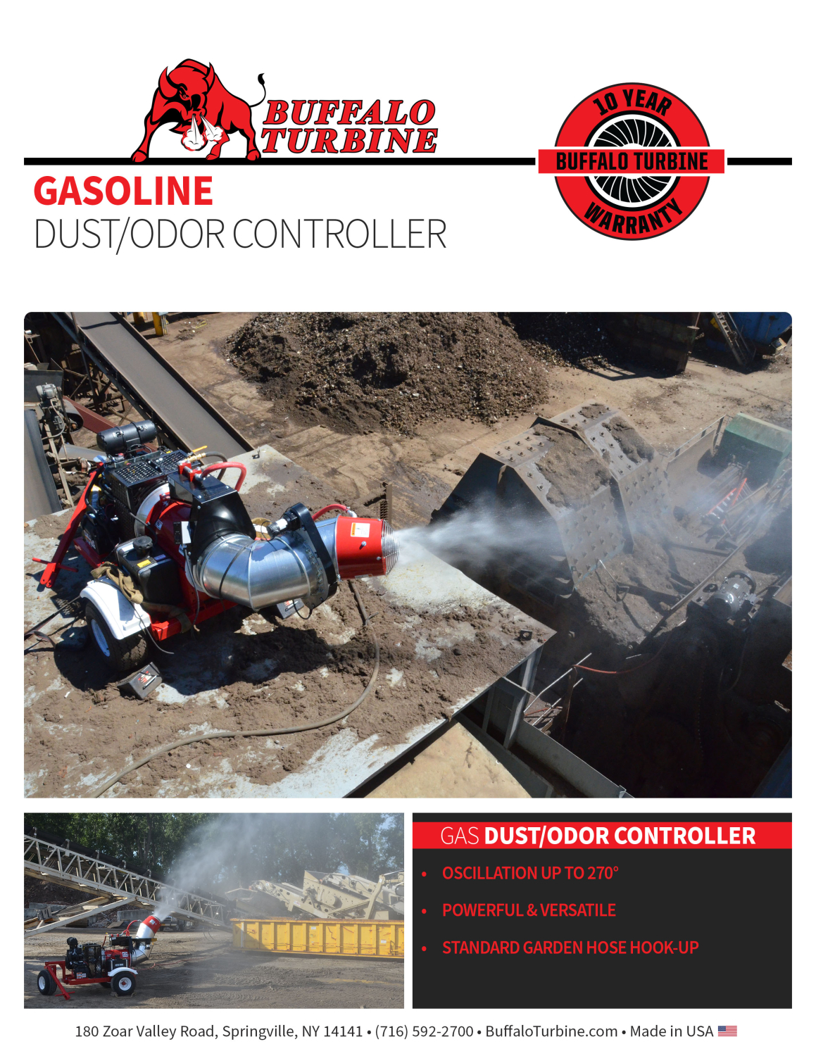 Buffalo Turbine Gasoline Powered Dust & Odor Control